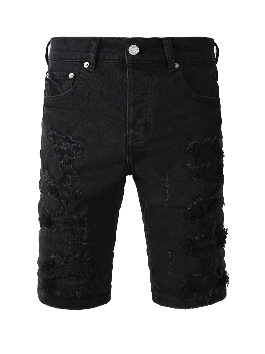 Black Scratched Hole Jeans – Woo Jeans