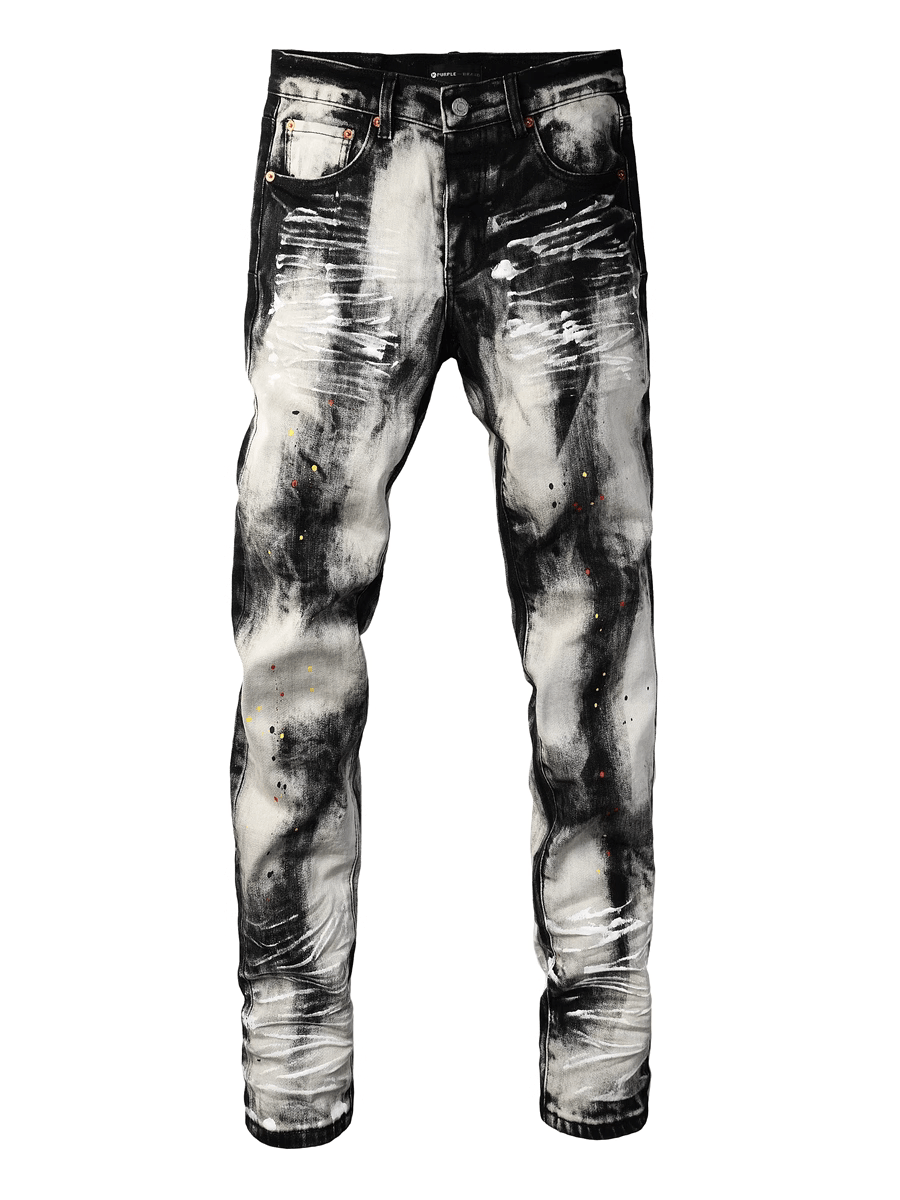 Black Stylish Paint Jeans – Woo Jeans