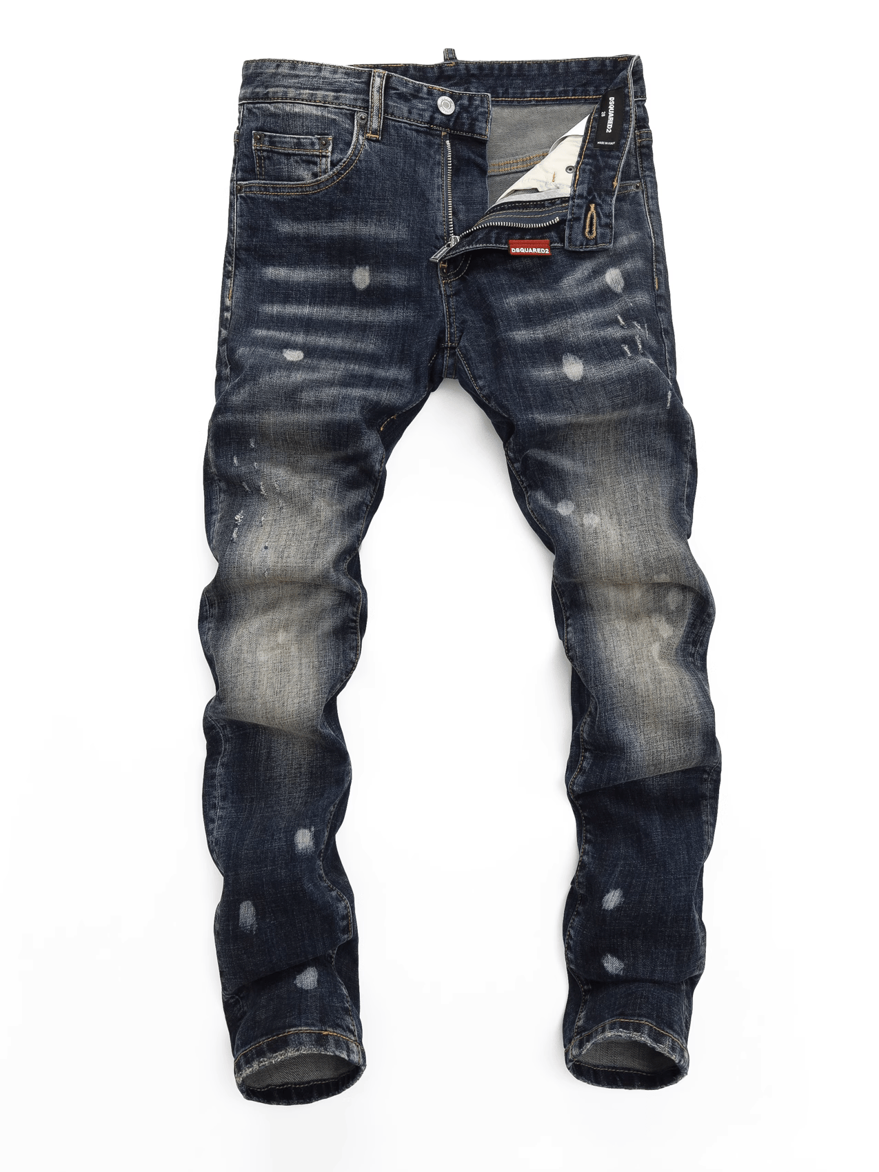 Navy Blue Distressed Washed Jeans – Woo Jeans